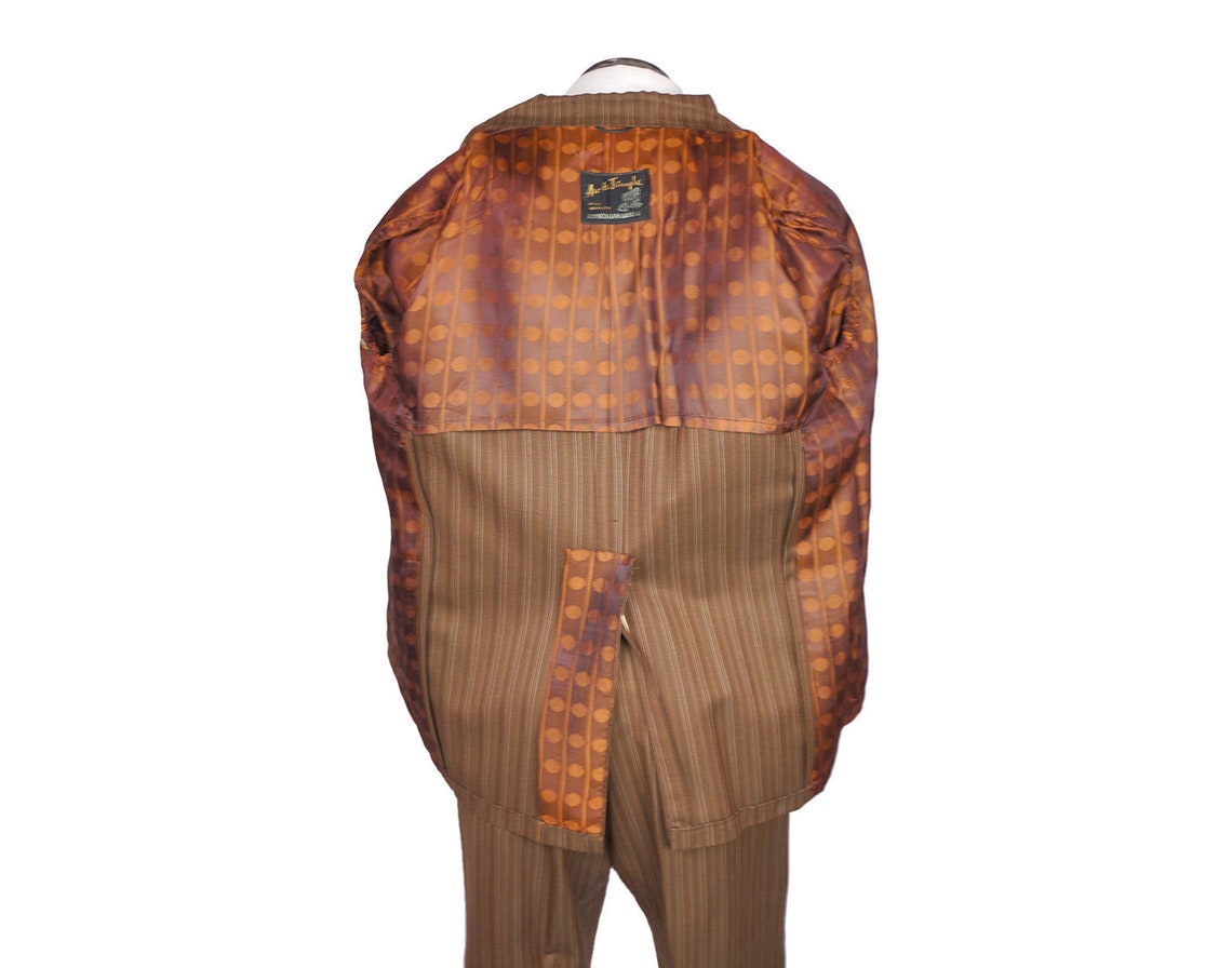 Vintage Mens Mod Pinstripe Shiny Suit 1960s British Invasion Era Size M ...
