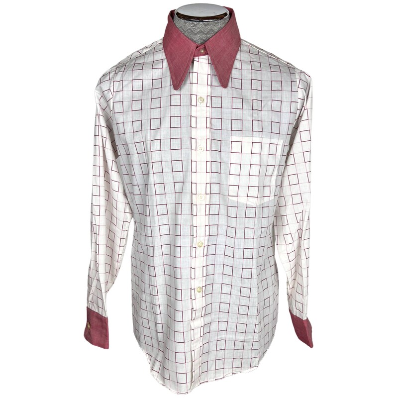 70s Big Collar Shirt - Etsy