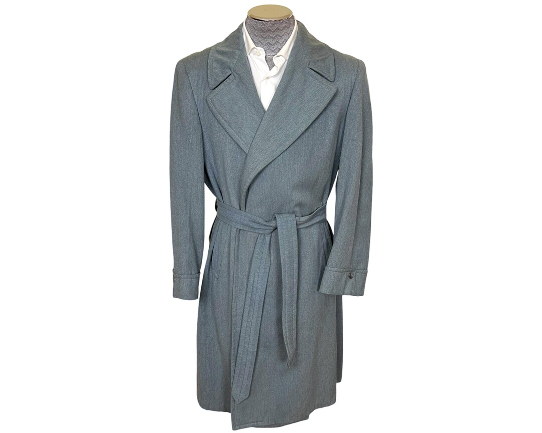 Vintage 1940s Mens Overcoat Swagger Style Mens Wool Coat Size L XL - Etsy