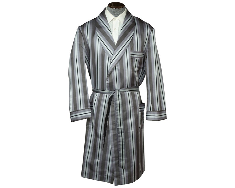 Vintage Striped Dressing Gown Lounging Robe Mens Size M L - Etsy