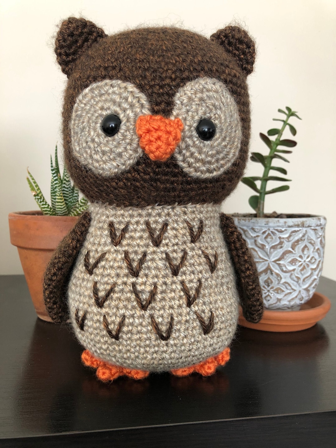 Owl Stuffy Stuffed Animal Crocheted Stuffie Amigurumi Owl - Etsy 日本