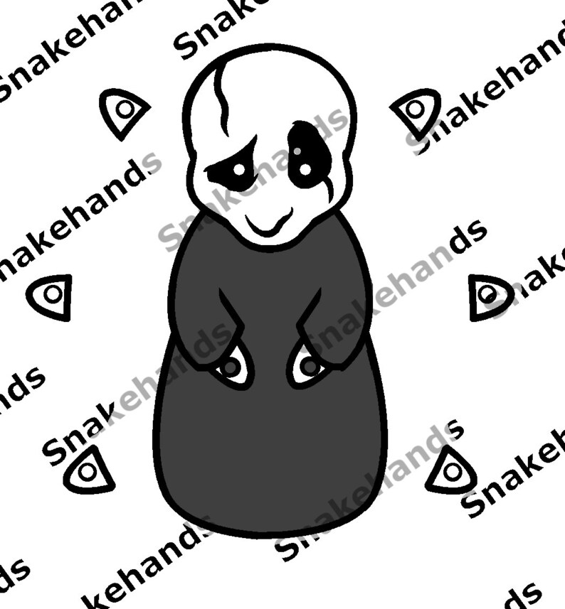 Undertale Multiverse AU Chibi Fanart Hand-made Vinyl Papyrus and Gaster ...
