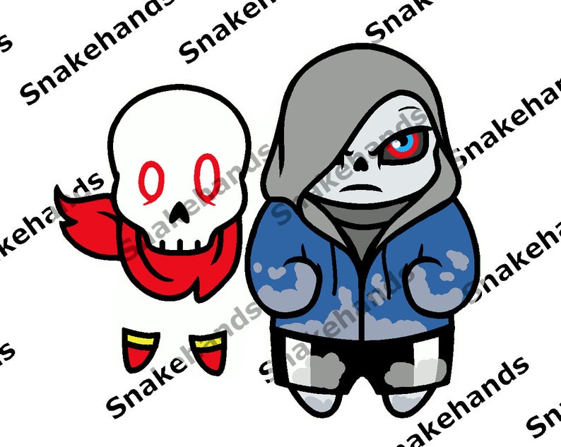 Undertale Multiverse AU Bad Sanses Chibi Hand-made Fanart Vinyl ...
