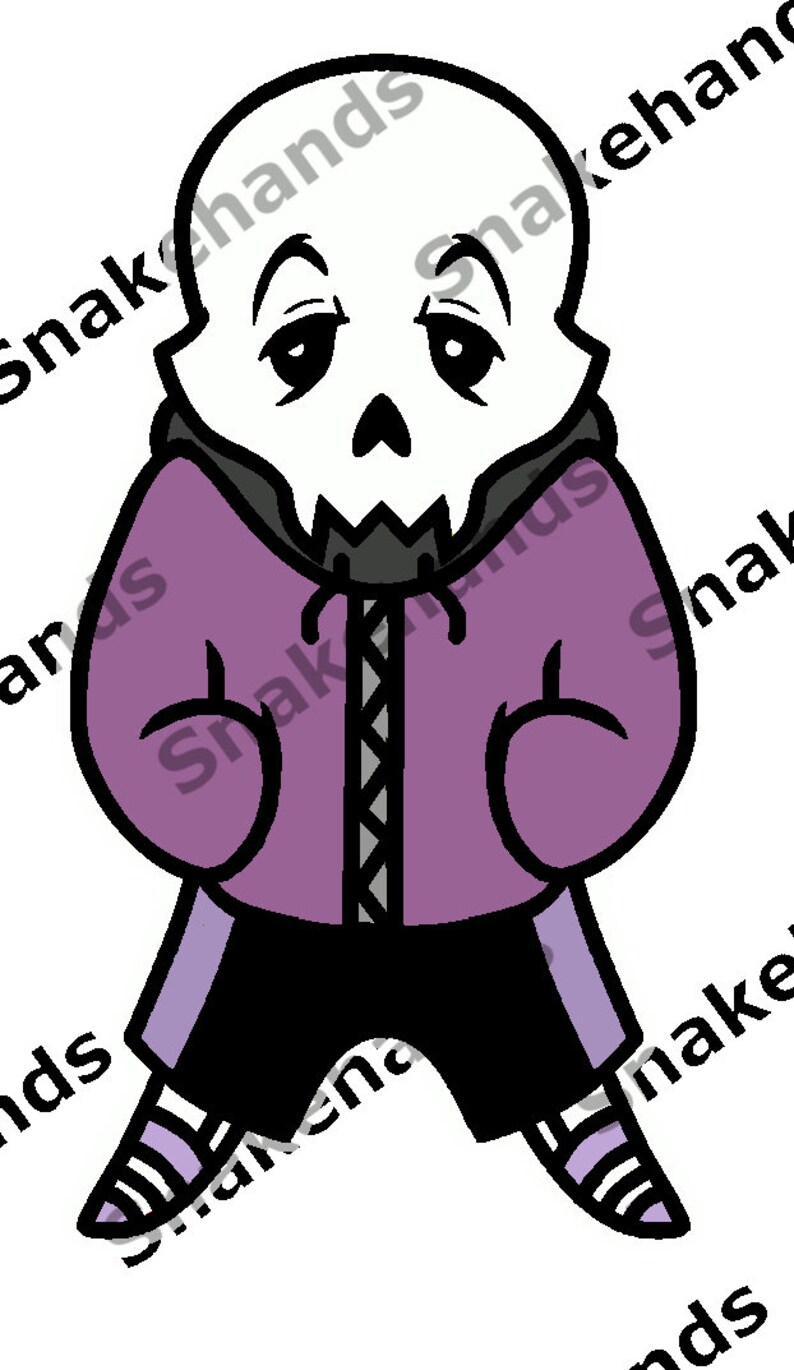 Undertale Multiverse AU Chibi Fanart Hand-made Vinyl Papyrus and Gaster ...