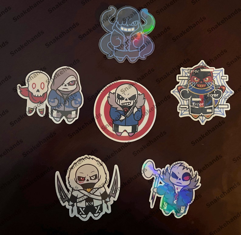 Undertale Multiverse AU Bad Sanses Chibi Hand-made Fanart Vinyl ...