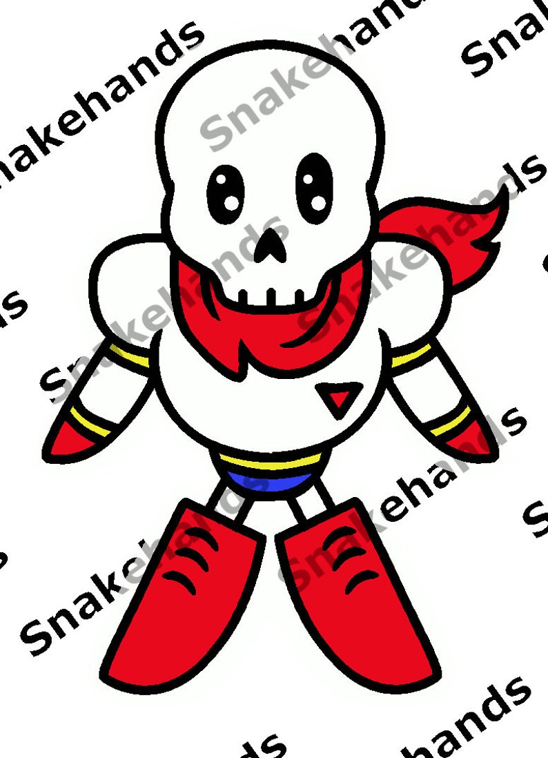 Undertale Multiverse AU Chibi Fanart Hand-made Vinyl Papyrus and Gaster Stickers Water-proof ...