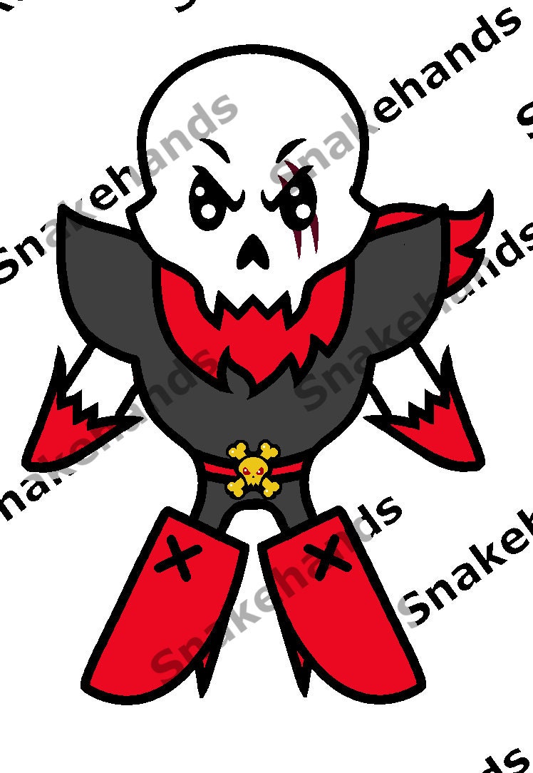 Undertale Multiverse AU Chibi Fanart Hand-made Vinyl Papyrus and Gaster ...