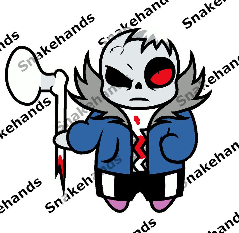 Undertale Multiverse AU Bad Sanses Chibi Hand-made Fanart Vinyl ...