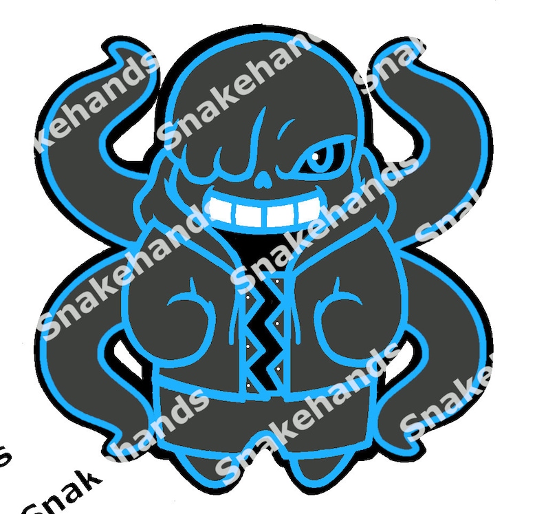 Undertale Multiverse AU Bad Sanses Chibi Hand-made Fanart Vinyl ...