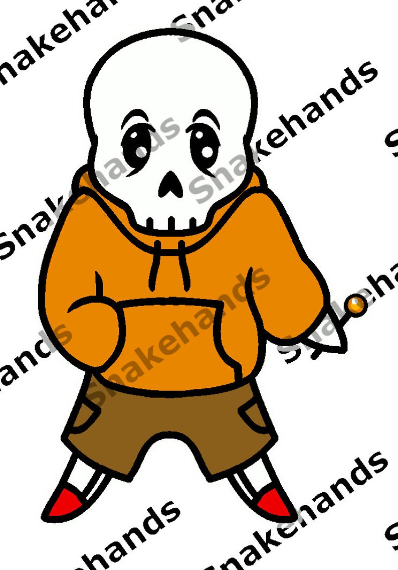 Undertale Multiverse AU Chibi Fanart Hand-made Vinyl Papyrus and Gaster ...