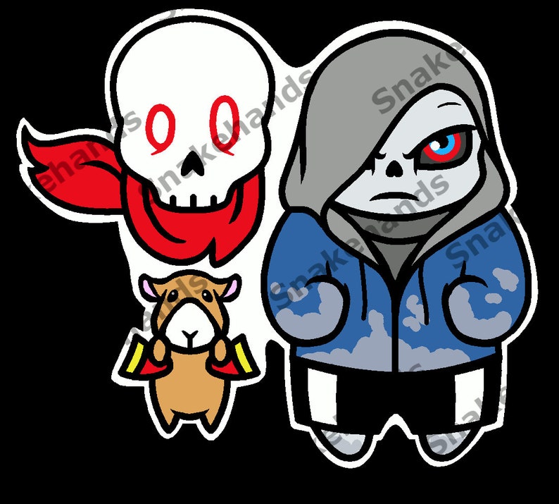 Undertale Multiverse AU Chibi Fanart Vinyl Stickers With Pets Bad ...