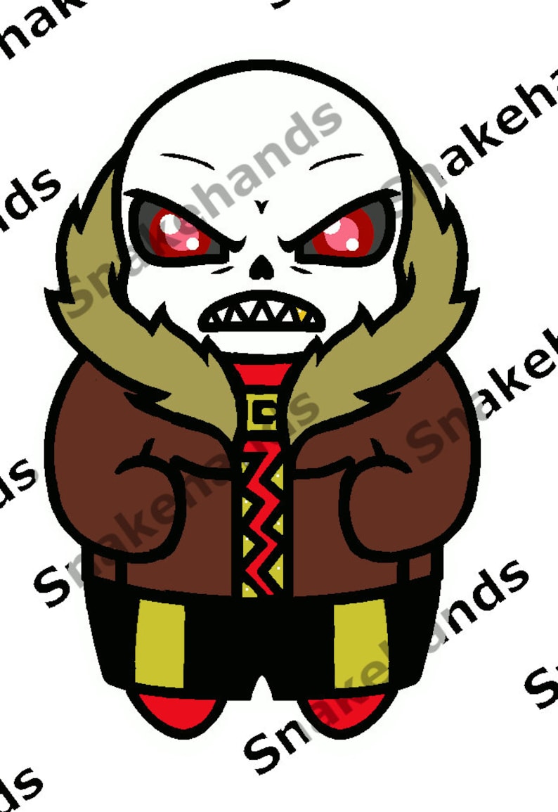 Undertale Multiverse AU Hand-made Chibi Sans Fanart Vinyl Stickers ...