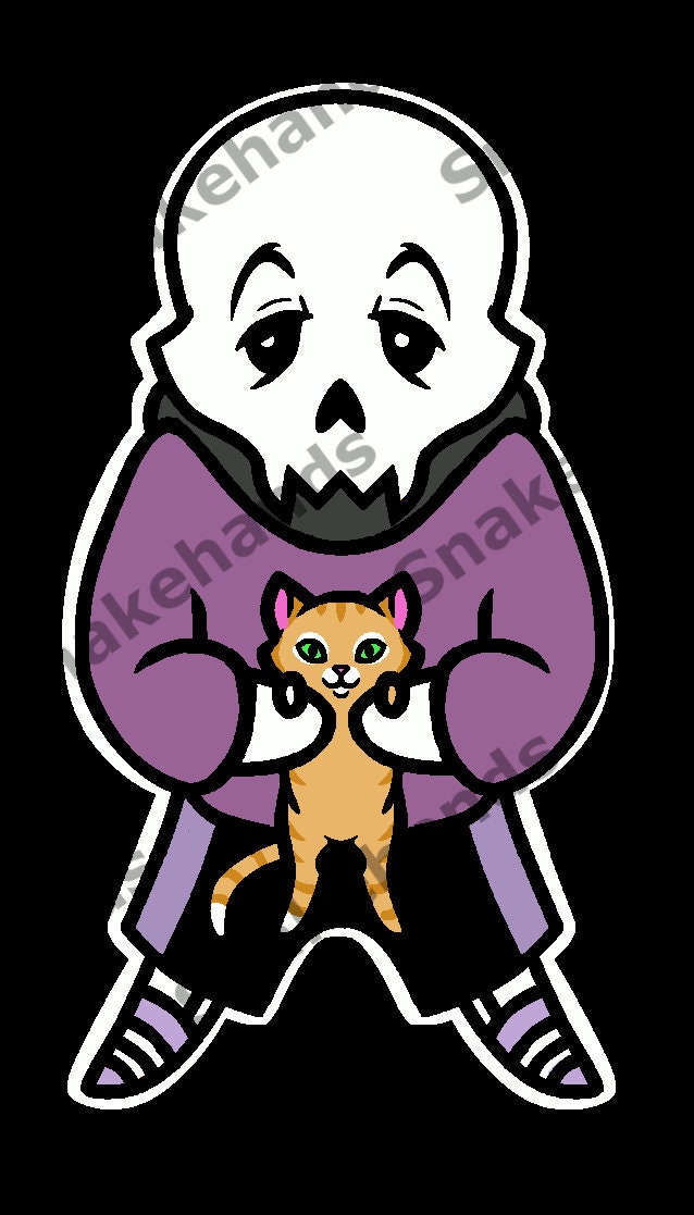 Undertale Multiverse AU Chibi Fanart Hand-made Vinyl Papyrus and Gaster ...