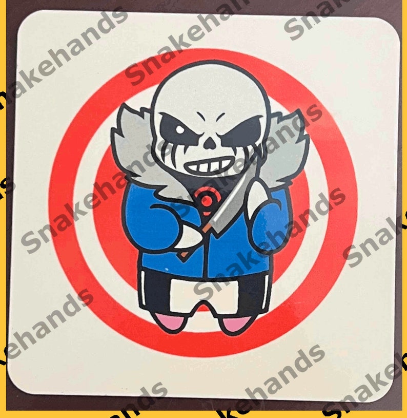 Undertale Fanart Bad Sanses Multiverse MDF Sublimation Coasters - Etsy