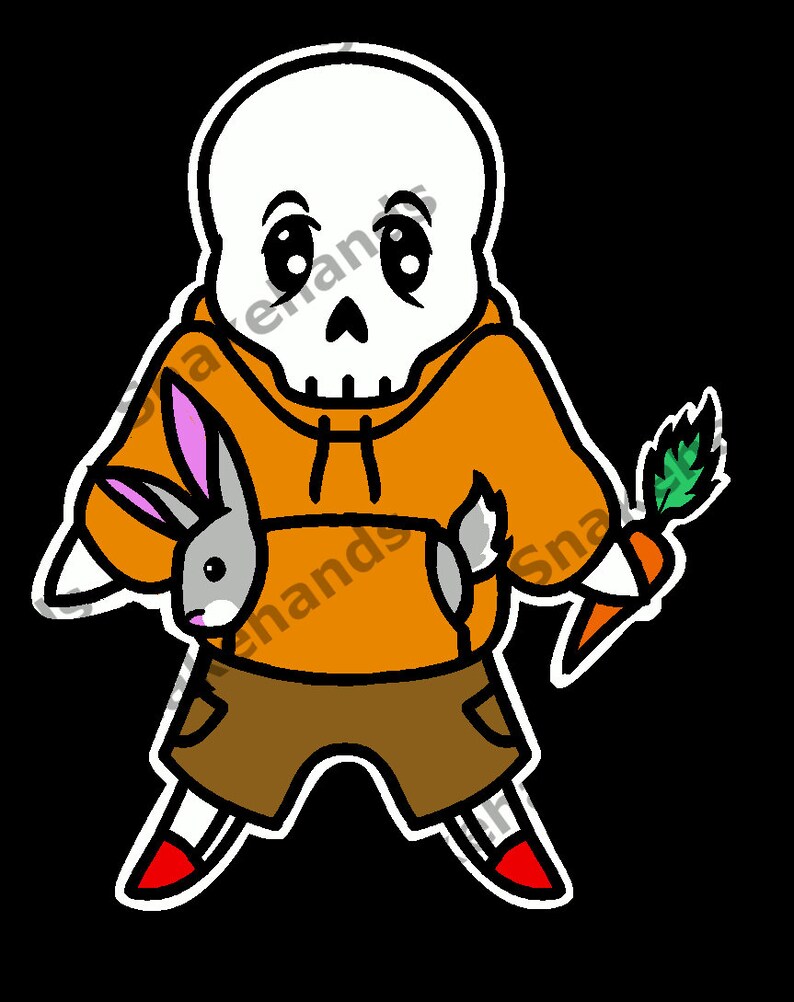 Undertale Multiverse AU Chibi Fanart Hand-made Vinyl Papyrus and Gaster ...