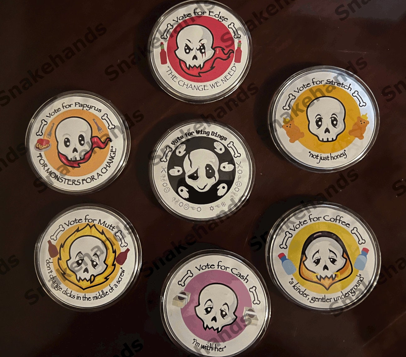 Undertale Multiverse Chibi Fanart Election Papyrus and Gaster Buttons ...