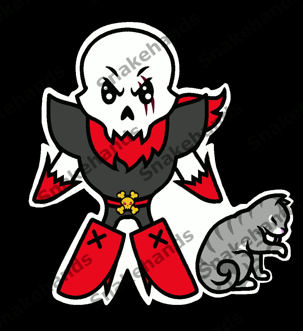 Undertale Multiverse AU Chibi Fanart Hand-made Vinyl Papyrus and Gaster ...