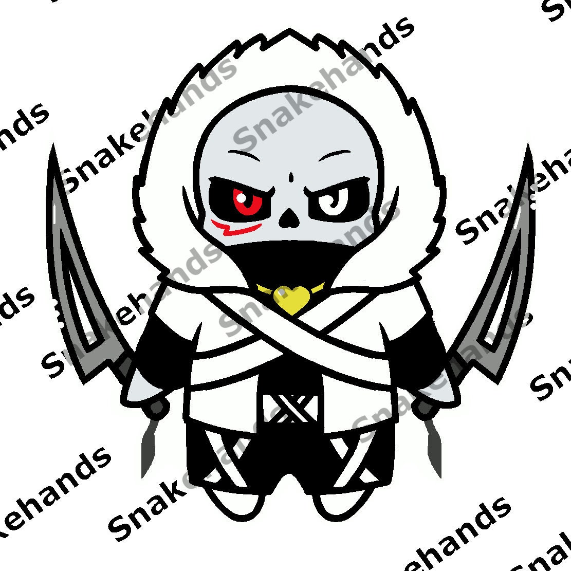 Undertale Multiverse AU Bad Sanses Chibi Hand-made Fanart Vinyl ...