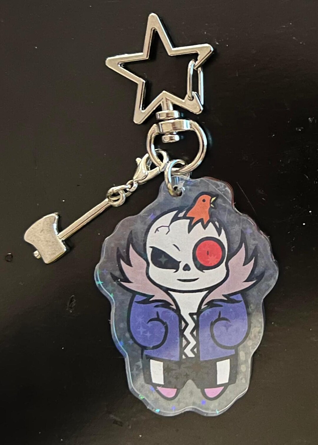 Horrortale Fanart Two-sided Acrylic Keychain Sans Horror Blood Axe With ...