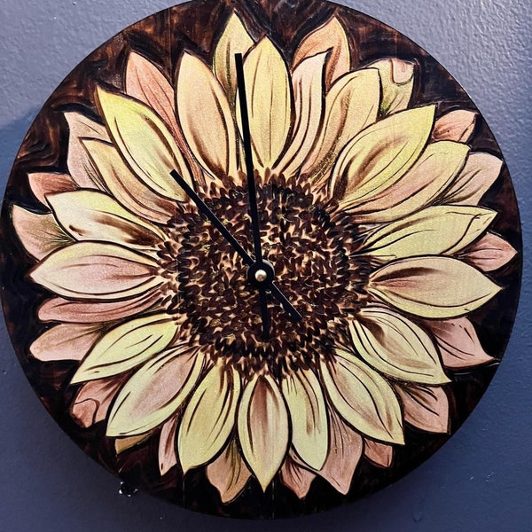 Painted Clock - Etsy