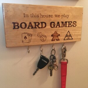 Board Game Key Rack, Key/mask Hanger - Etsy