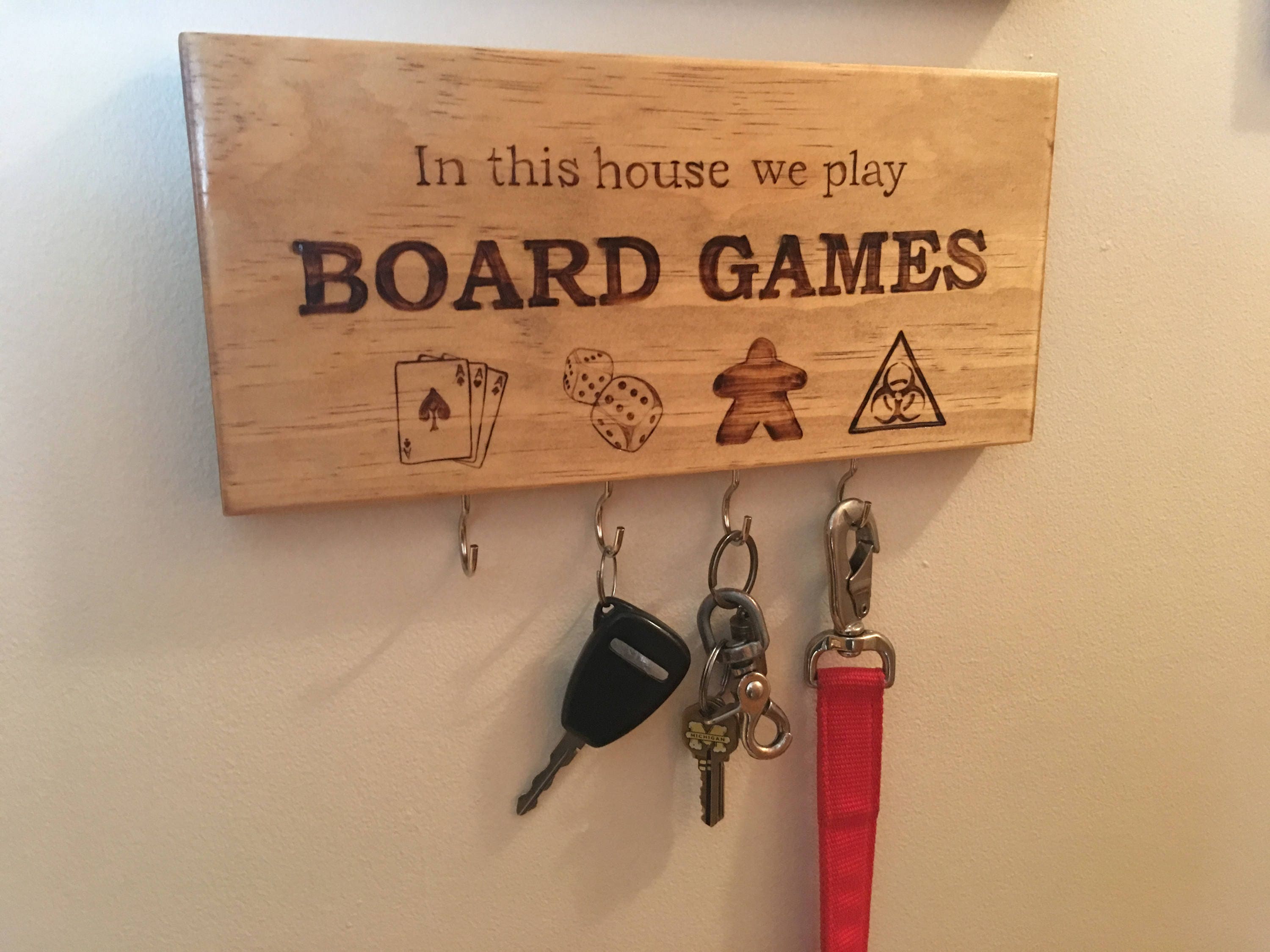 Board Game Key Rack Key/Mask Hanger | Etsy