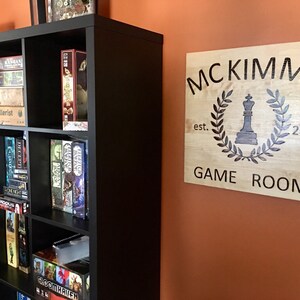 Personalized Wood Burned Game Room Sign - Etsy