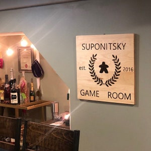 Personalized Wood Burned Game Room Sign - Etsy