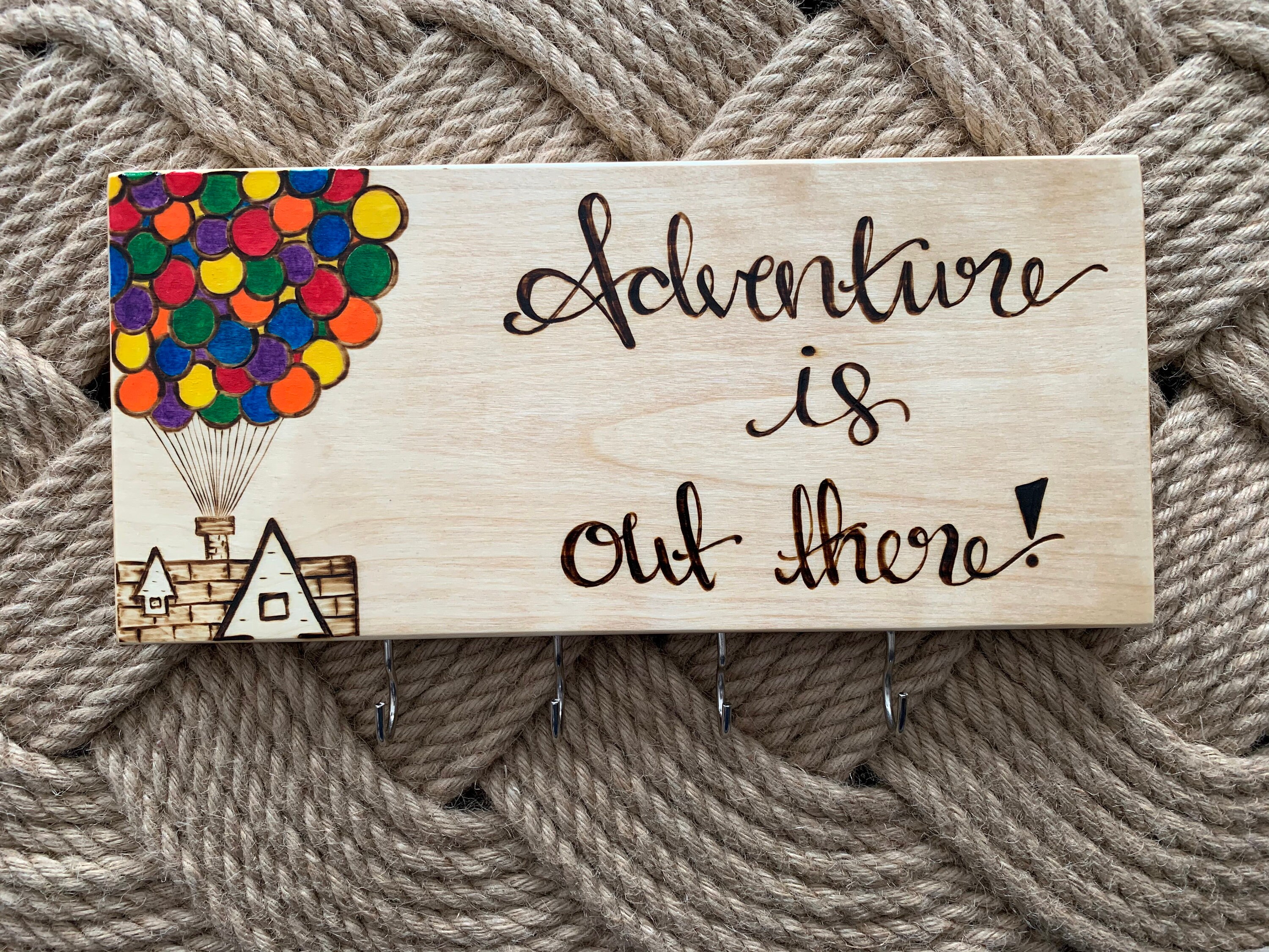 UP Inspired 'adventure is Out There' Key Rack - Etsy