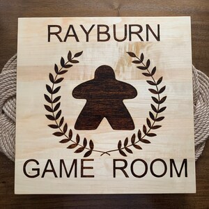 Personalized Wood Burned Game Room Sign - Etsy