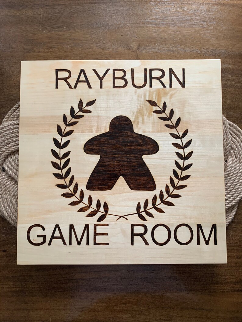 Personalized Wood Burned Game Room Sign - Etsy