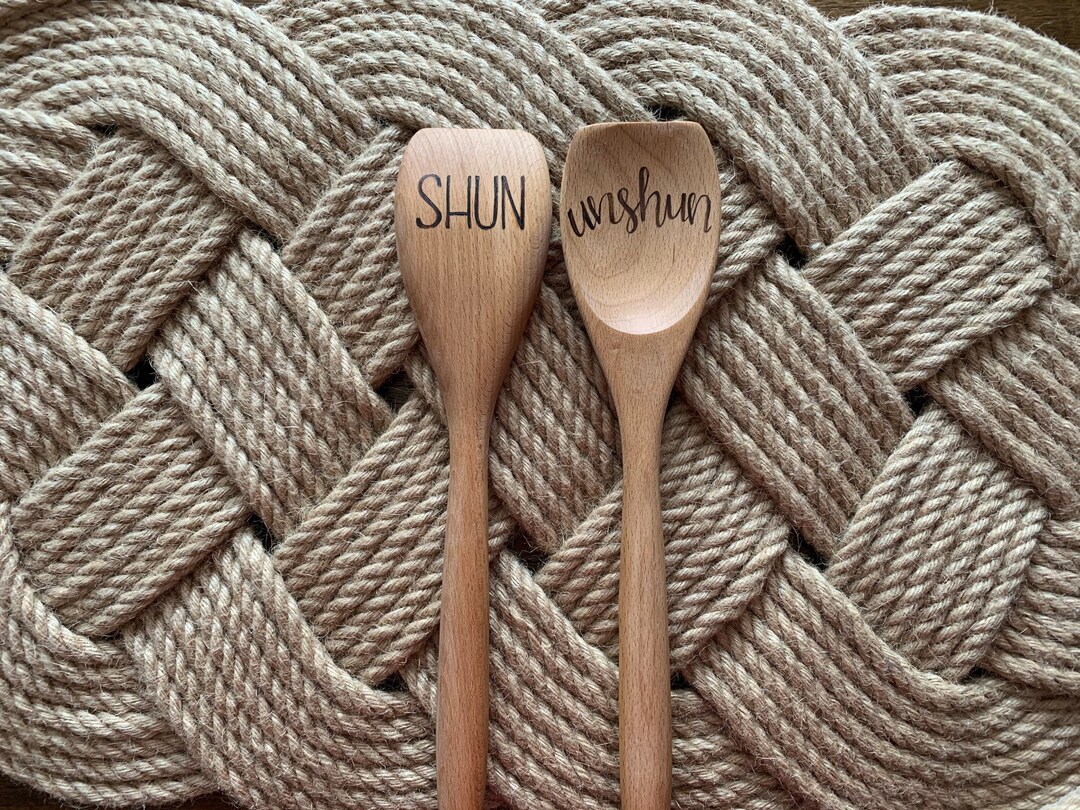 Shun, Unshun Double-sided Wood Burned Spoon, the Office, Dwight ...