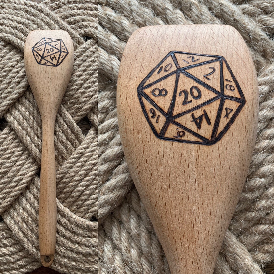 D20 Wood Burned Spoon DM Appreciation GM/RPG Gift - Etsy