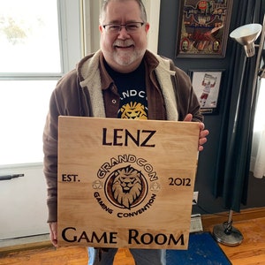 Personalized Wood Burned Game Room Sign - Etsy