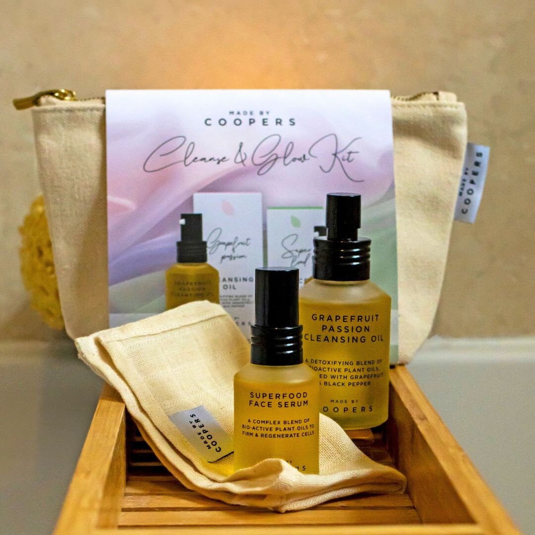 Organic Skincare Kit, Cleanse & Glow Natural Beauty Kit With Cleansing ...