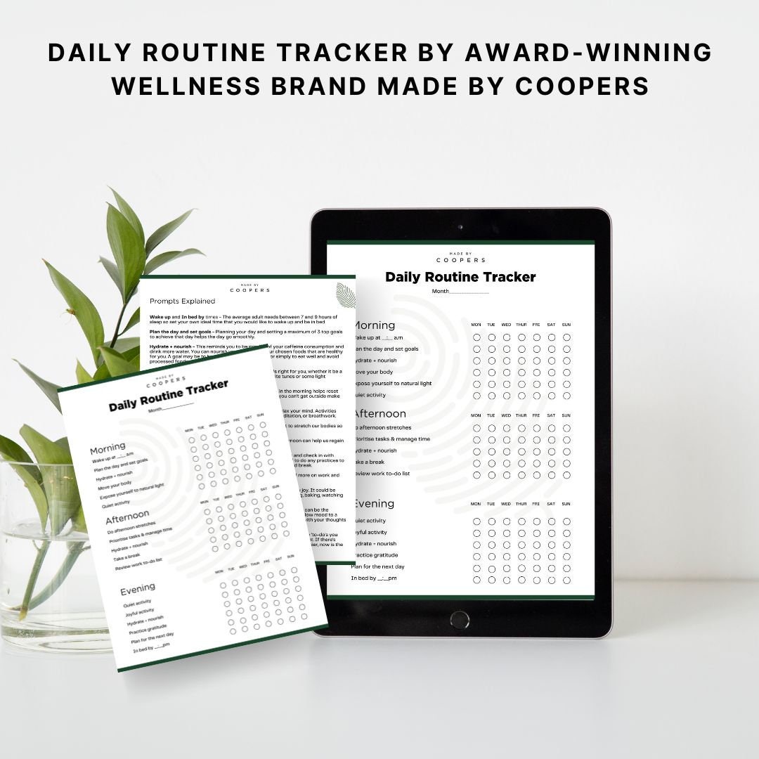 Daily Routine Tracker Printable | Every Day Wellness Tracker With Tips ...