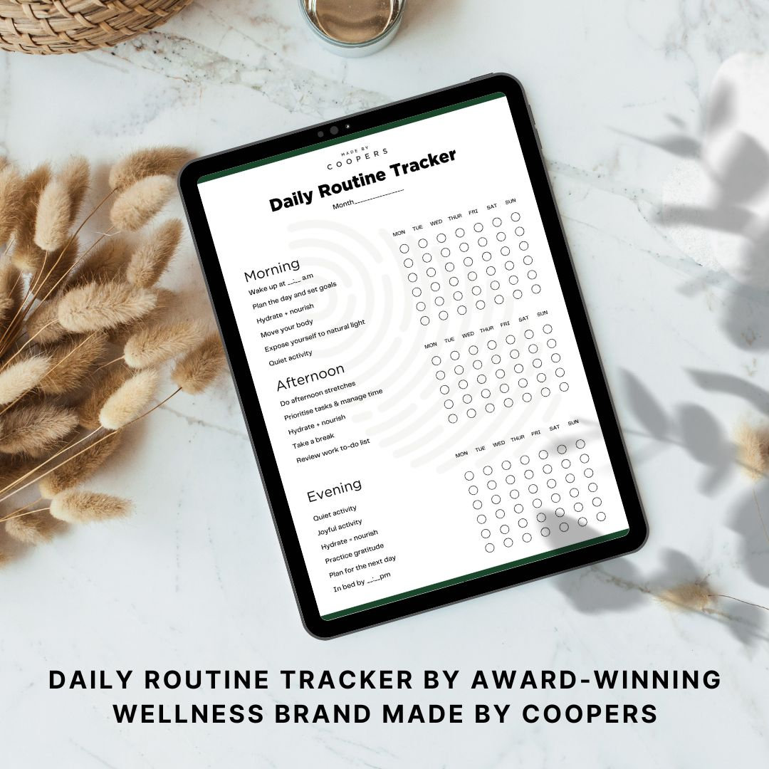 Daily Routine Tracker Printable | Every Day Wellness Tracker With Tips ...