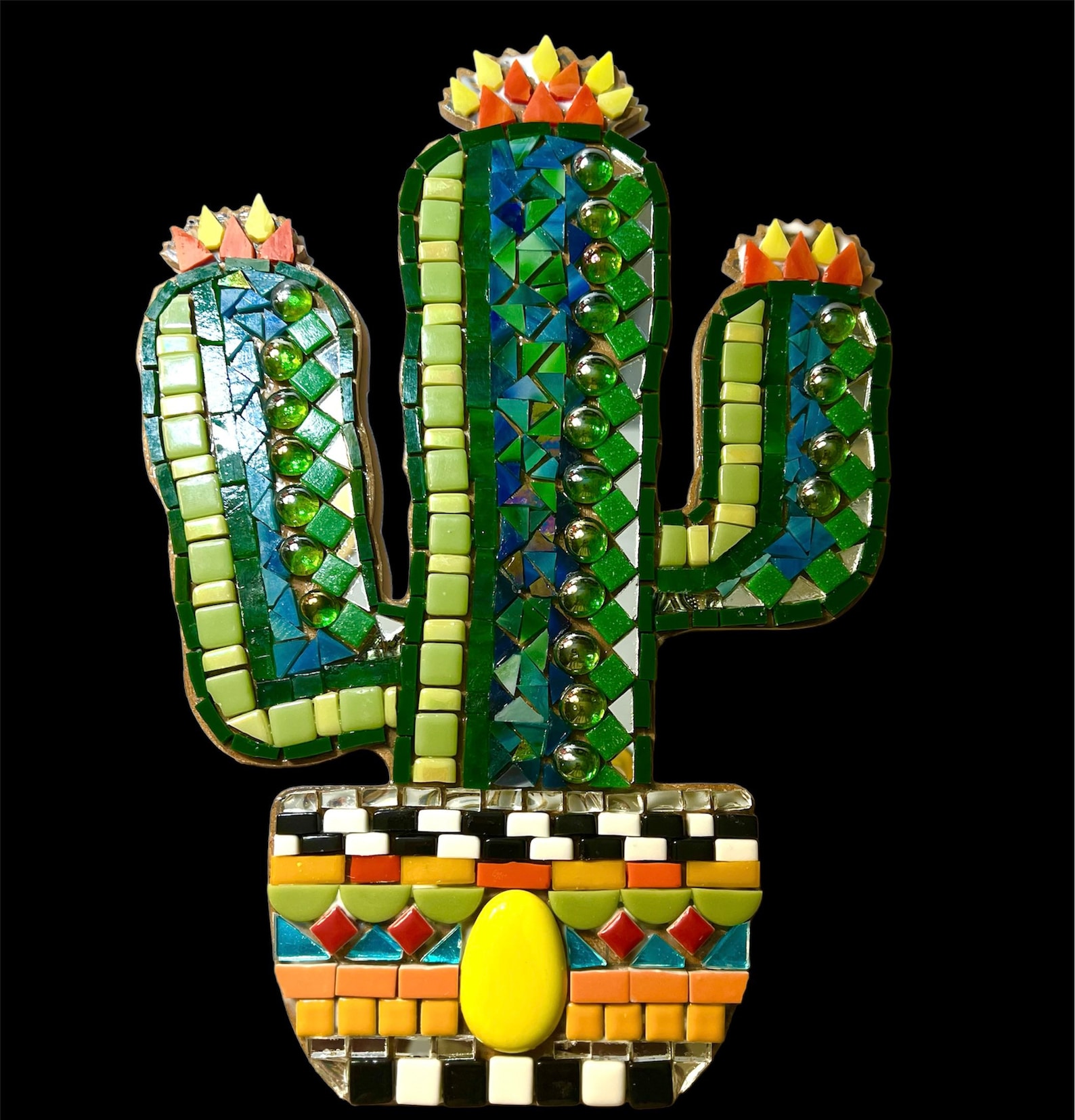 Cactus DIY Mosaic Kit for Adults, ARIZONA Cactus, Southwest Art - Etsy