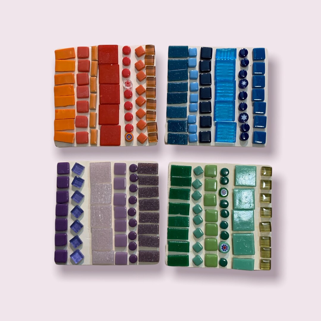 Coasters Mosaic Kits 4 Easy DIY - Etsy