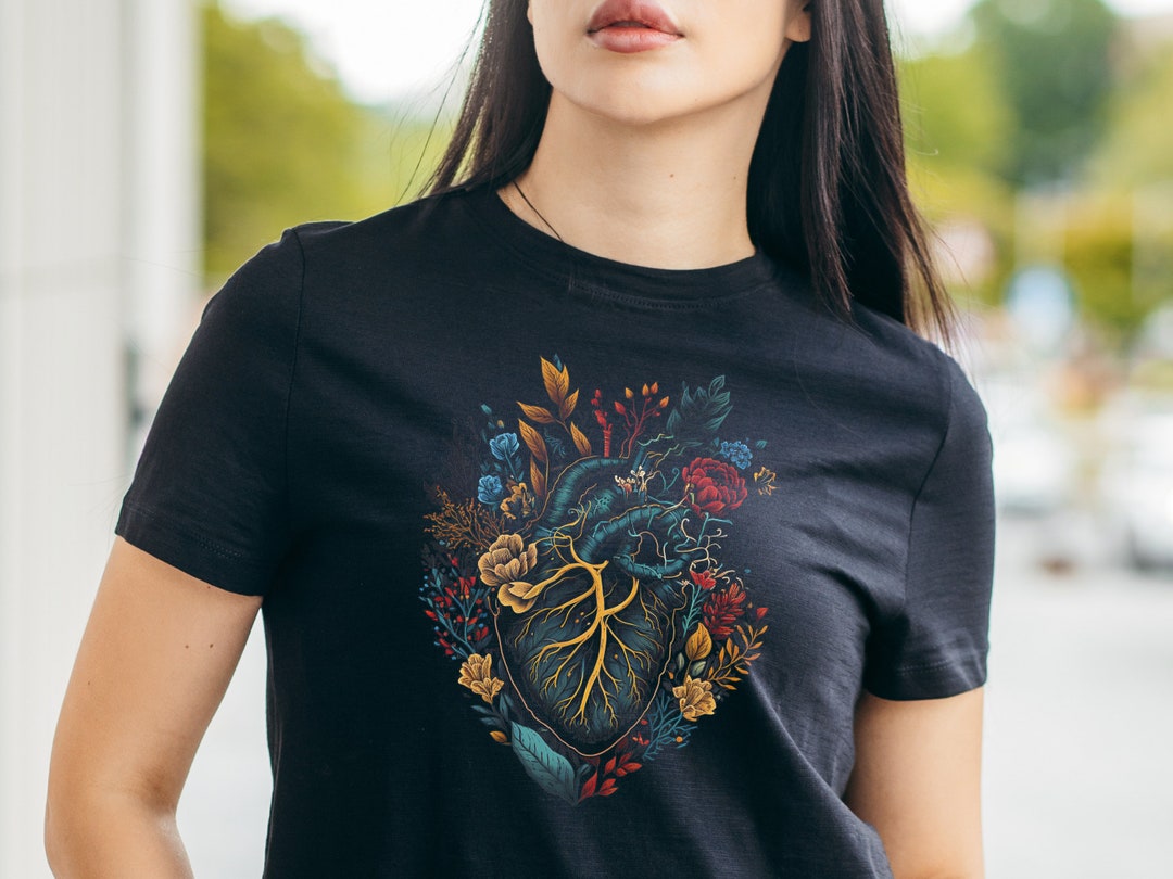 Floral Cardiac Tee, Heart Surgery Design, Gift for Cardiologists ...