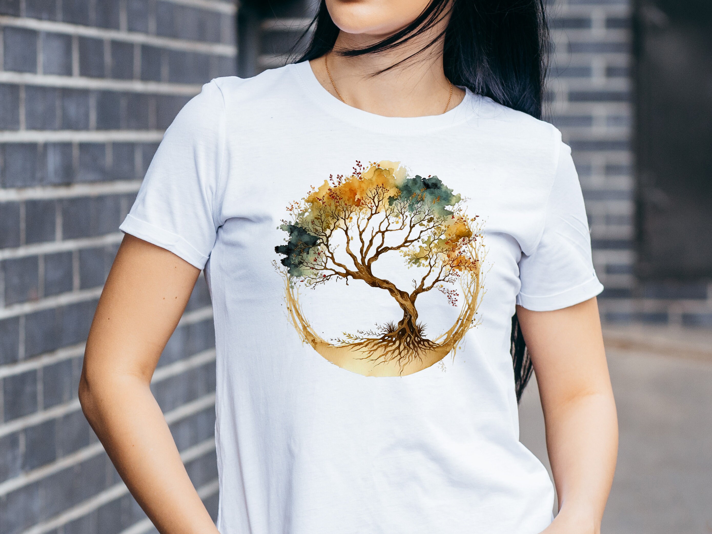 Tree of Life Shirt Nature Graphic Tee, Vintage Style, Pine Tree for Men ...