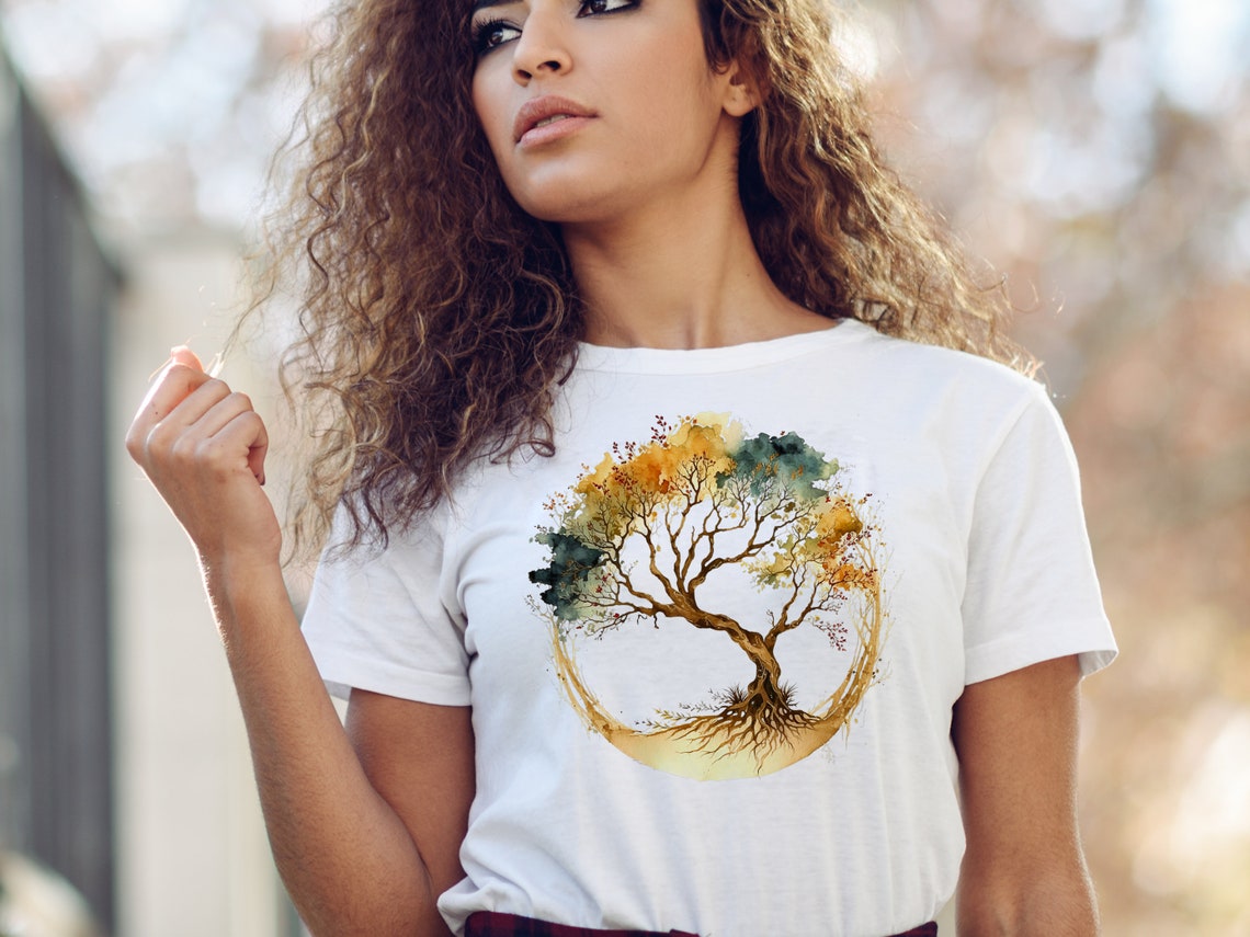 Tree of Life Shirt Nature Graphic Tee, Vintage Style, Pine Tree for Men ...
