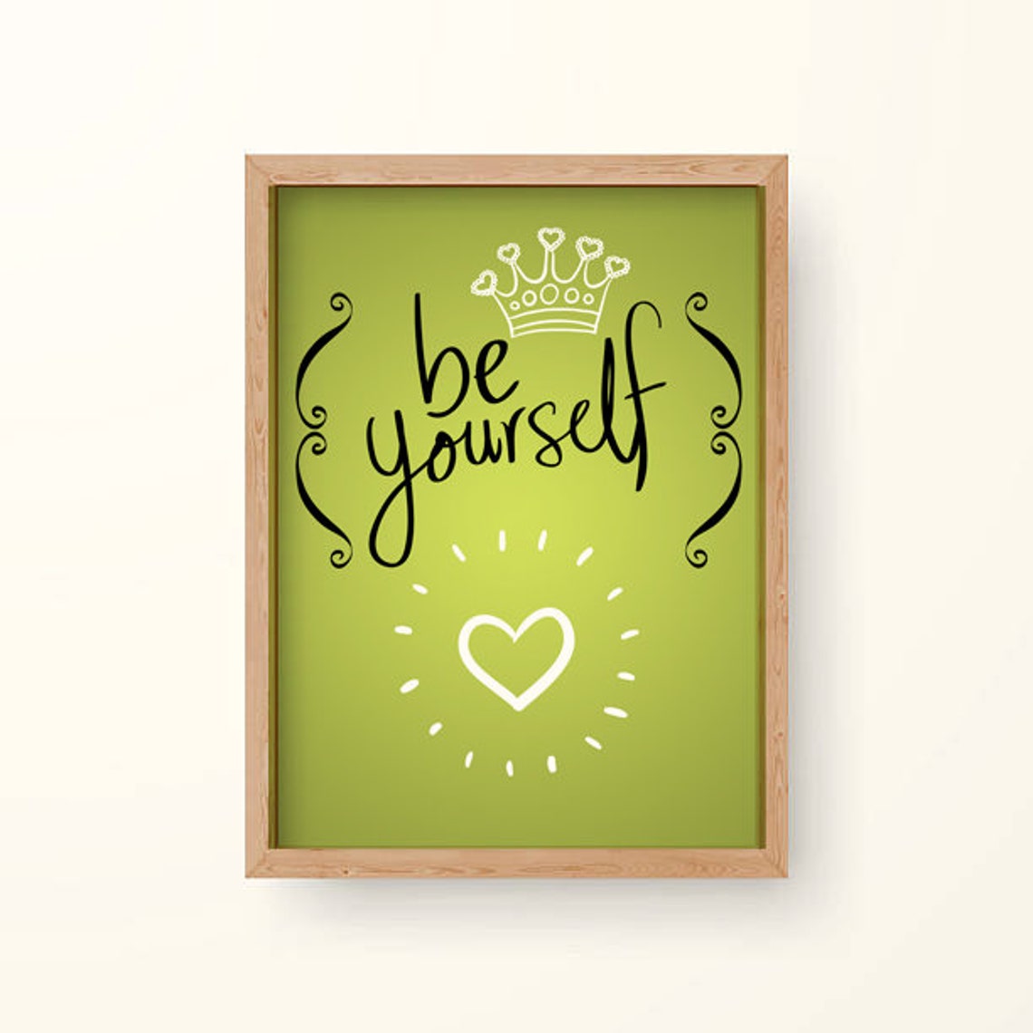 Be Yourself - Printable Downloadable Quote, Popular Quotes - Green Wall ...