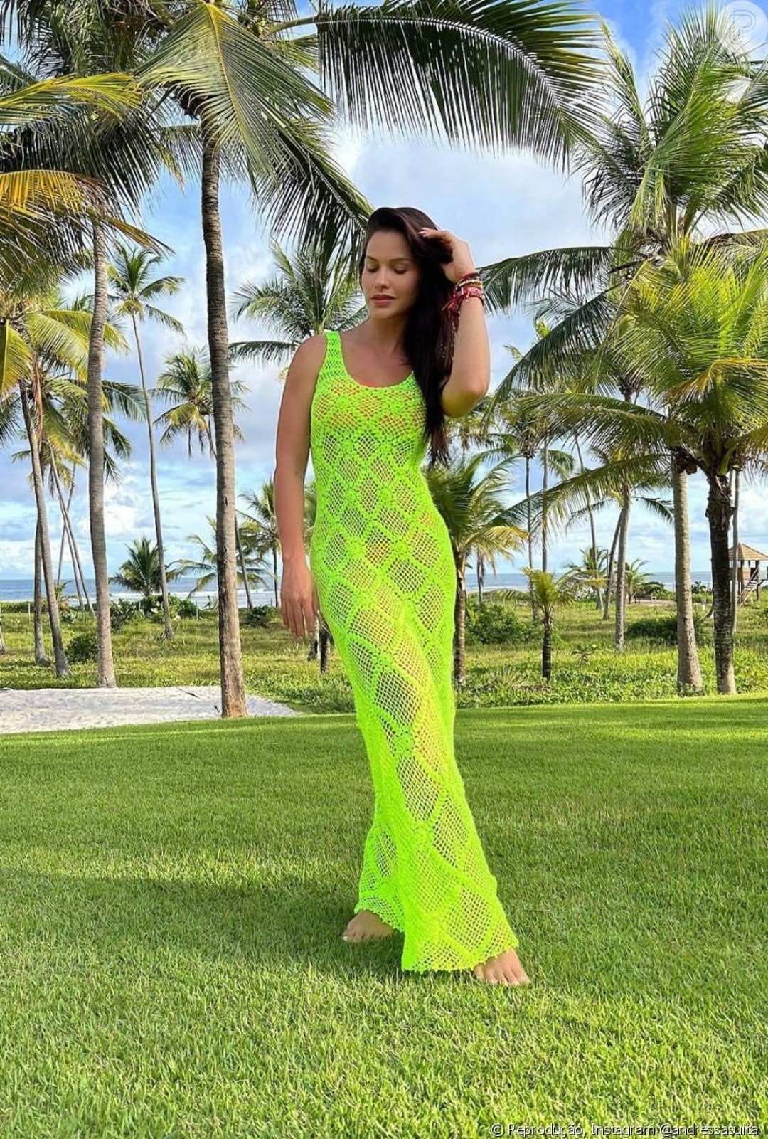 Long Crochet Beach Dress, Crochet Wedding Beach Dress / Made to Order ...