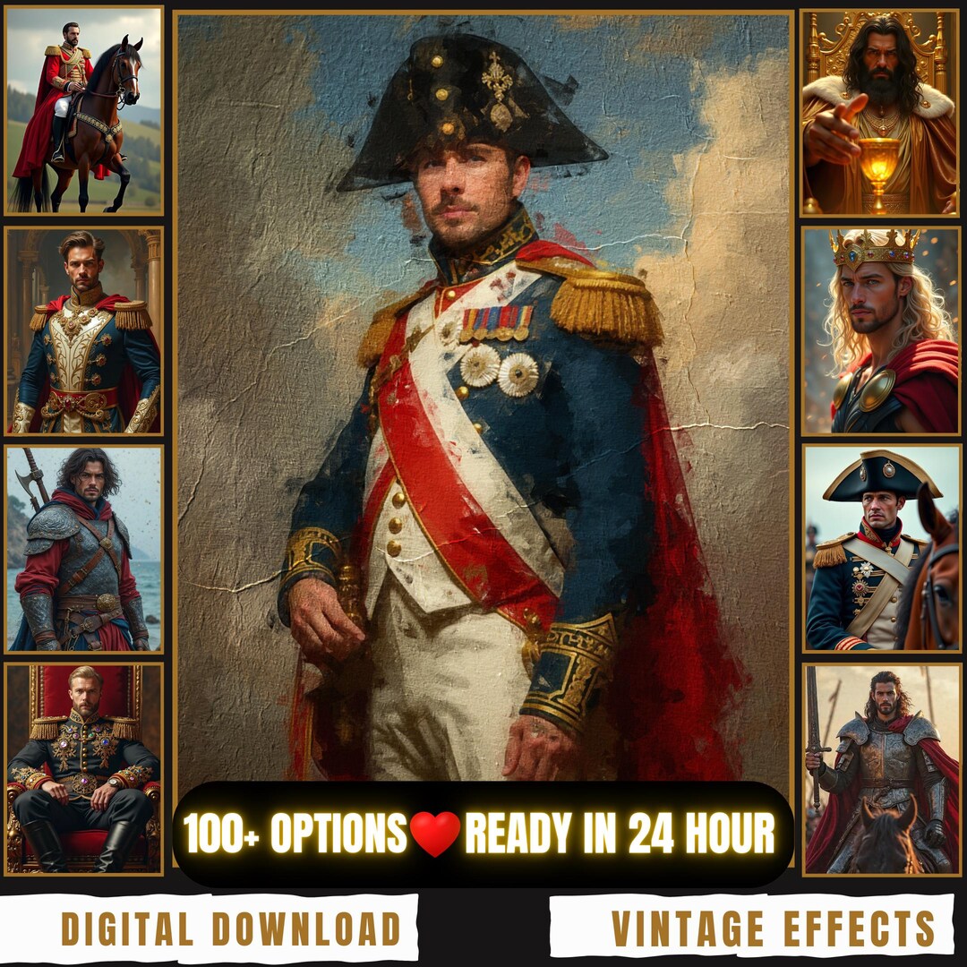 Custom Historical Royal Portrait – Renaissance King Art, Royal King ...