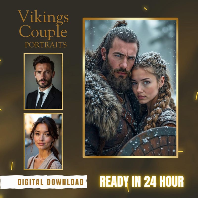 Couple Warrior Portrait - Etsy