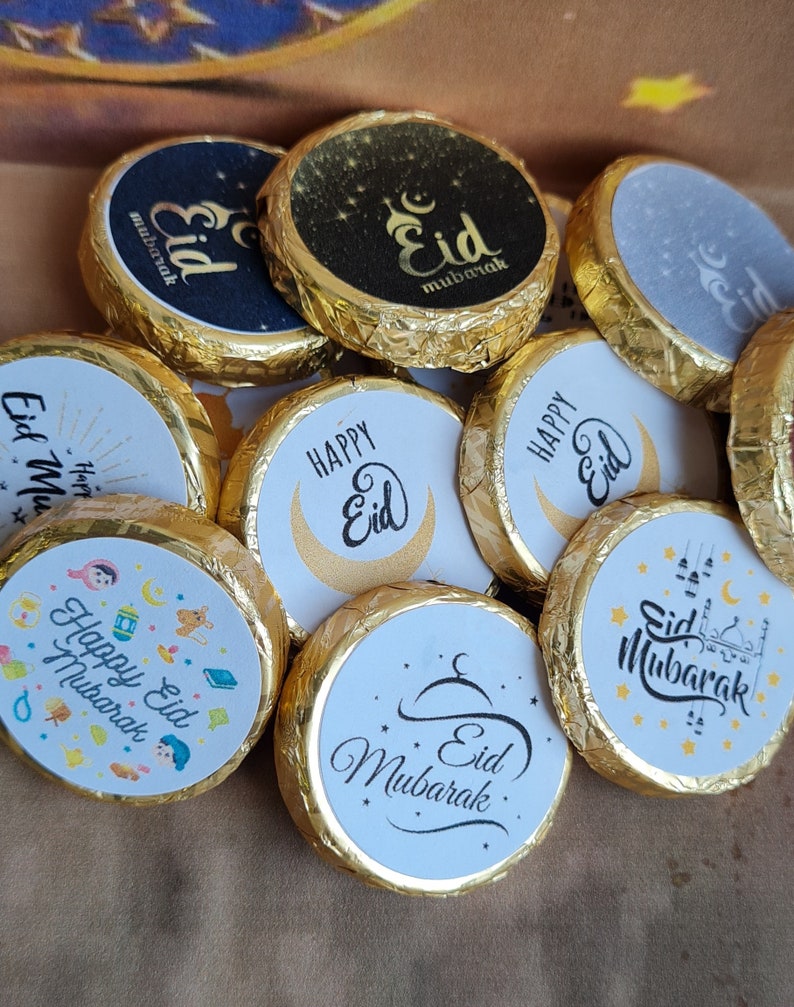 Set of 50 X 3cm Eid Mubarak Chocolate Coins - Etsy