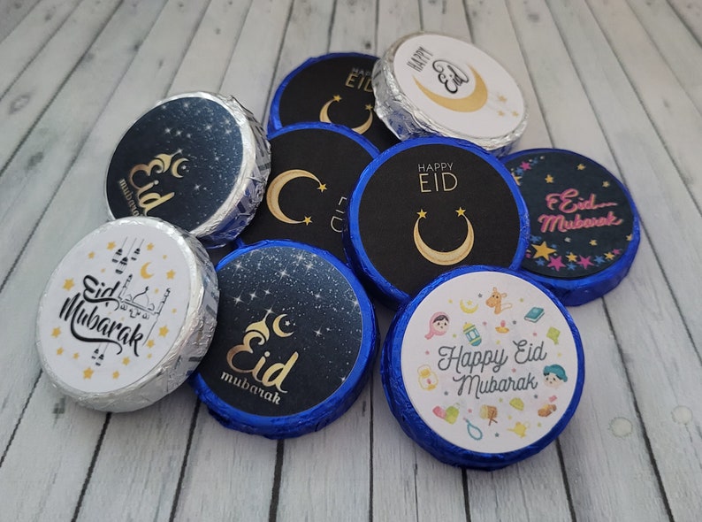 Set of 50 X 3cm Eid Mubarak Chocolate Coins - Etsy