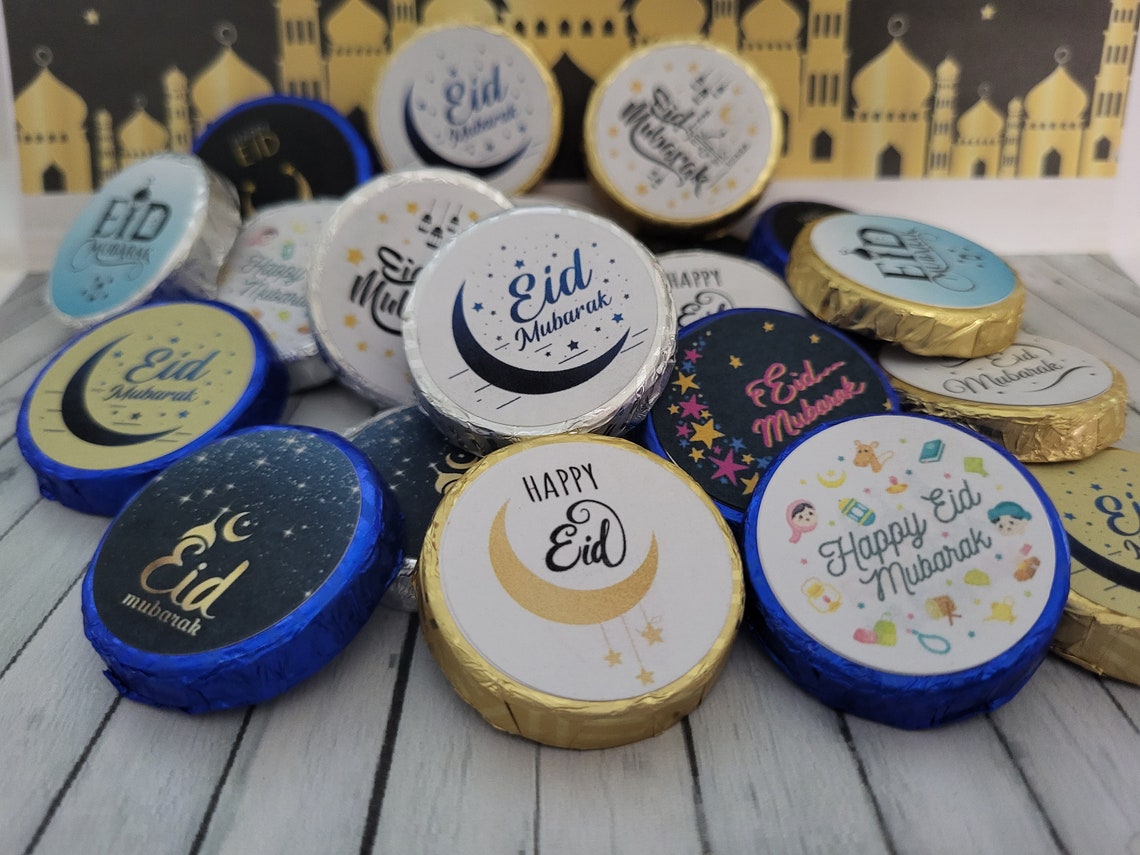 Set of 50 X 3cm Eid Mubarak Chocolate Coins - Etsy