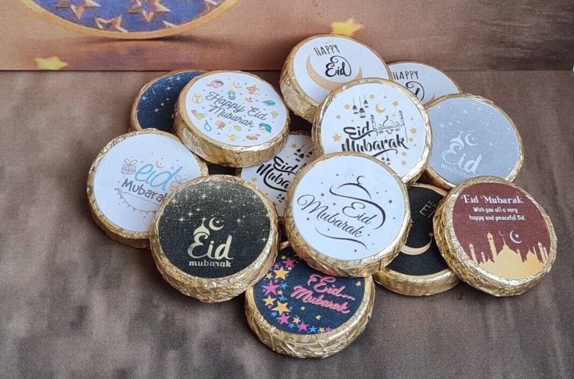 Set of 50 X 3cm Eid Mubarak Chocolate Coins - Etsy